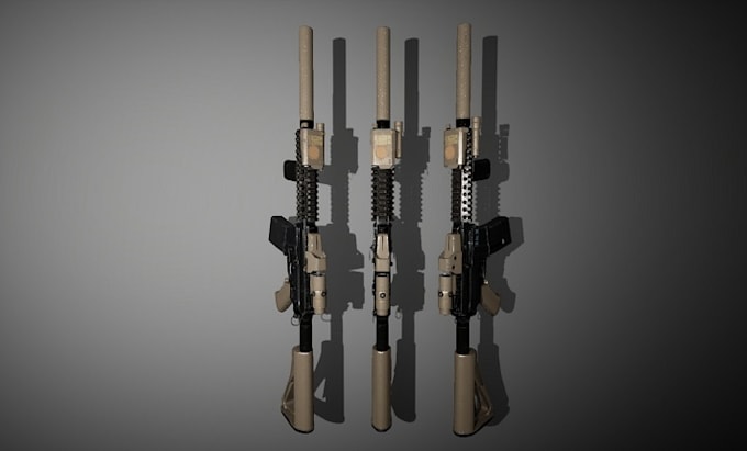 Do stylized 3d gun model, games gun, grenade model, game assets, 3d weapon by Digixpert11 | Fiverr