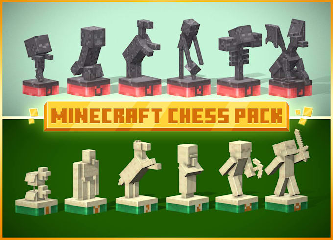 Blockbench models minecraft chess pack by Shadowtheater | Fiverr
