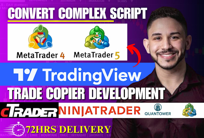 Convert tradingview pinescript to mt4 mt5, ctrader, ninjatrader trade copier by Marvelinarfx ...
