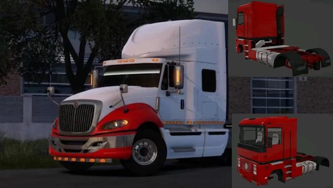 Make custom mods skins truck trailers liveries for ats ets2 fs22 beamng ...