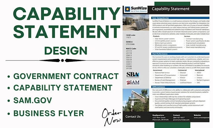 Design professional federal government capability statement by ...