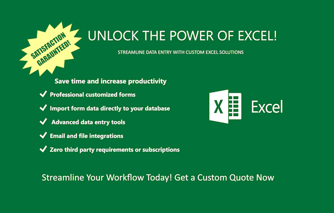 Create custom excel user forms for data entry by Jim139 | Fiverr