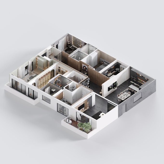 Make a 3d floor plan by Bulla_andreii | Fiverr