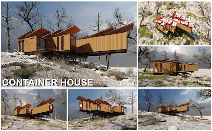 Do realistic 3d models, render your tiny house, container house ...