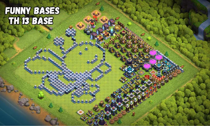 Create custom and unique town hall base layout by Roshen3 | Fiverr