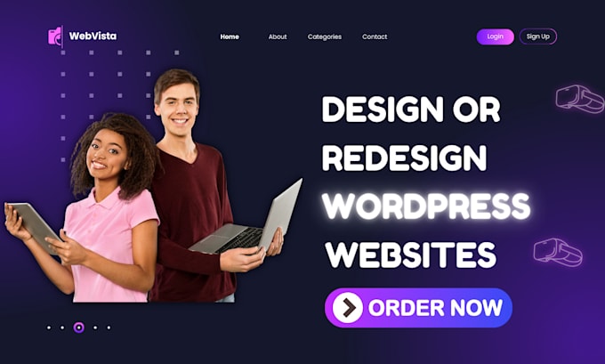 Design, redesign, update, edit, duplicate, clone or revamp wordpress ...