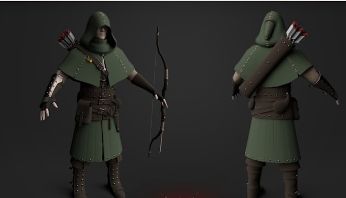 2d to 3d model, dayz model, modular, stylized model control rig ...