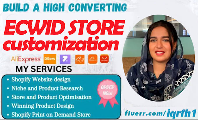 Design, redesign and setup your ecwid store by Iqrfh1 | Fiverr