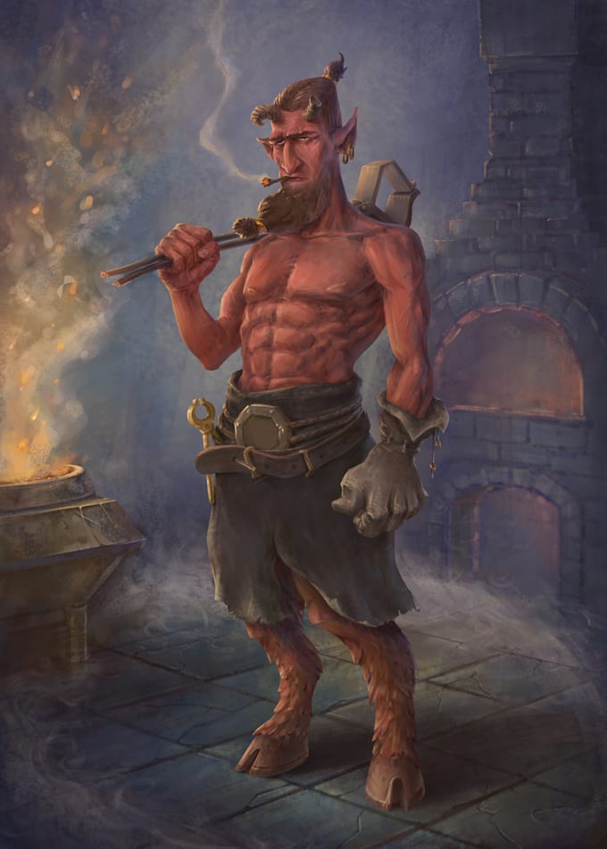 Make amazing character illustration with a high quality background by ...