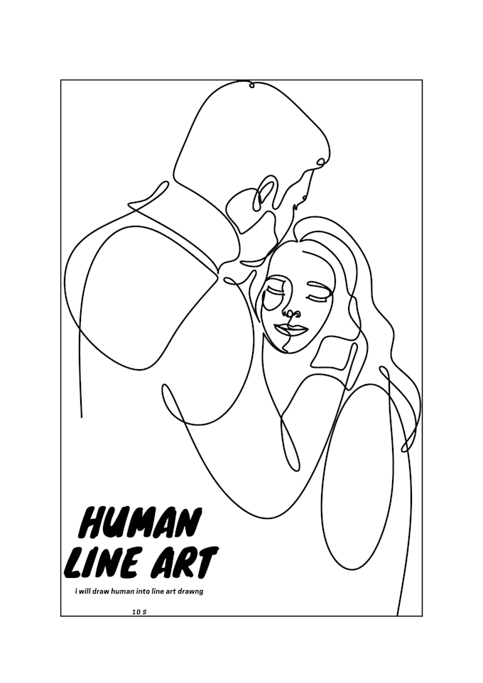 Draw your line art picture by Novisyafitri | Fiverr