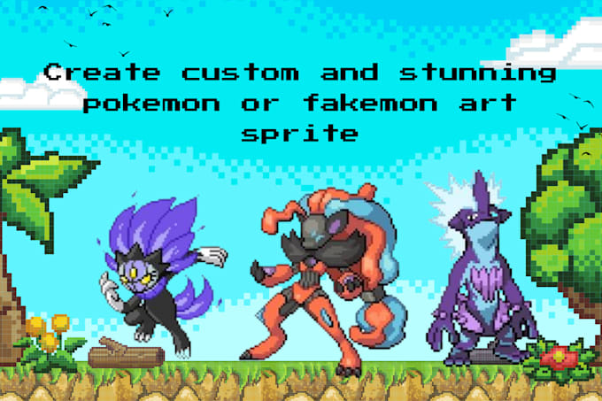 Create stunning pokemon or fakemon pixel art and trainer sprites by ...