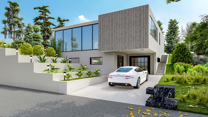 Do 2d 3d exterior interior house design patio and decks using sketchup ...