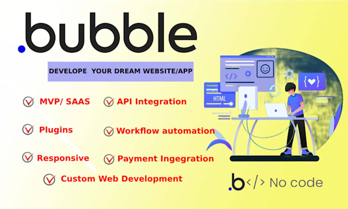 Develop your bubble website or app in bubble io by Adnanmanzor | Fiverr