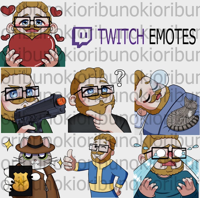 Do a simple entry twitch emote pack by Oribuki | Fiverr