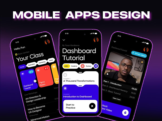 Mobile app design minimal ui ux design by Rt_taposh | Fiverr