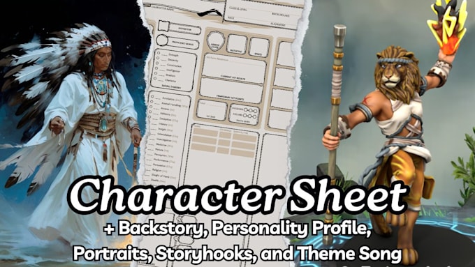 Create your epic dnd character sheet by Ttrpg_inspire | Fiverr