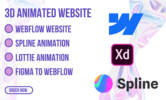 3d animated website design 3d spline model 3d animated webflow spline webgl by Peter_site | Fiverr