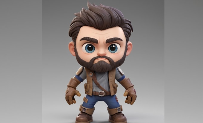 Articulated 3d toy, 3d character modeling, 3d cartoon model, 3d toy ...