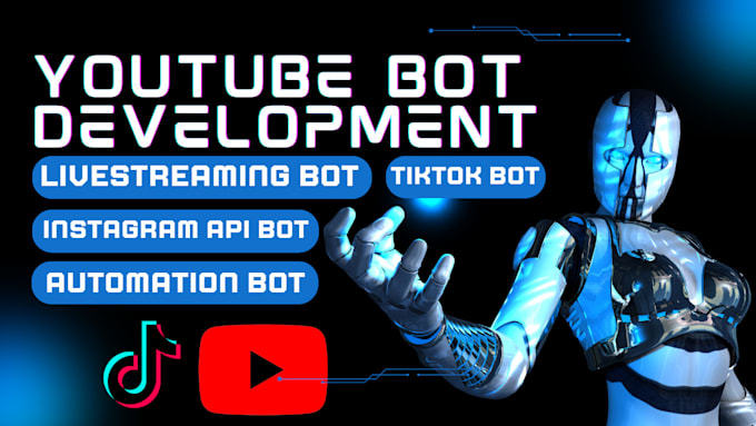 Build tiktok bot, python bot, youtube bot, automation bot live ... Build tiktok bot, python bot, youtube bot, automation bot live ...