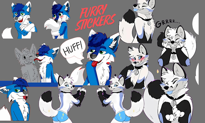 Custom furry stickers animated animated telegram stickers twitch ...