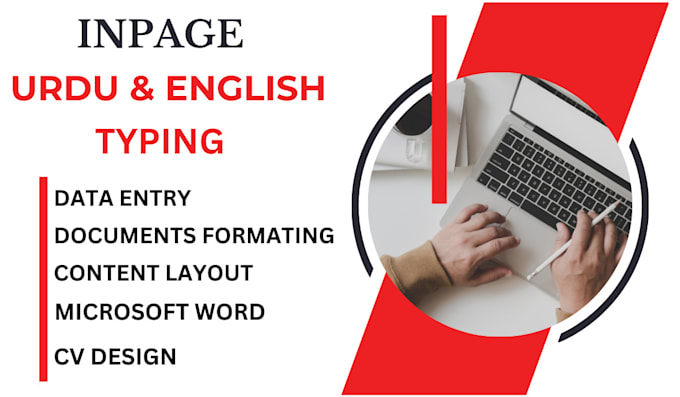 Type urdu and english typing in inpage and ms word by Amna4543 | Fiverr