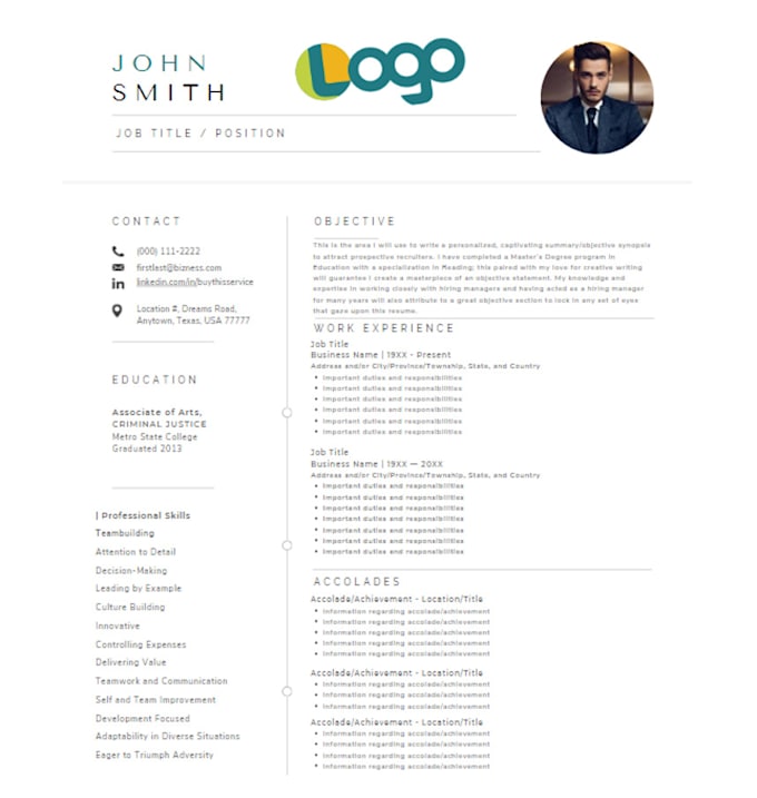 Create a captivating resume and cover letter by Connor_steven | Fiverr