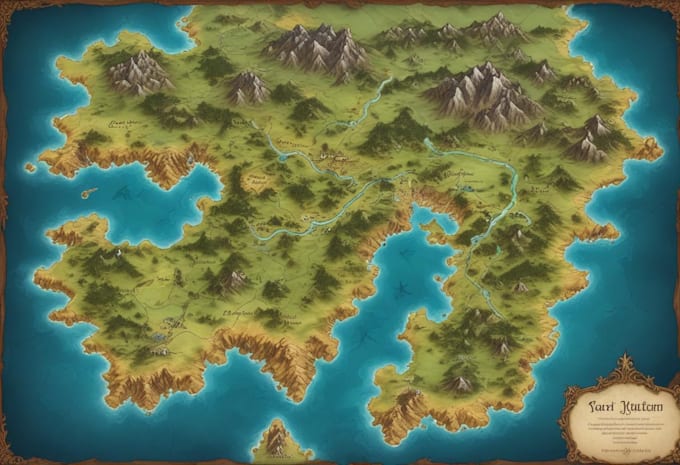 Create a custom fantasy map by Saesouza | Fiverr