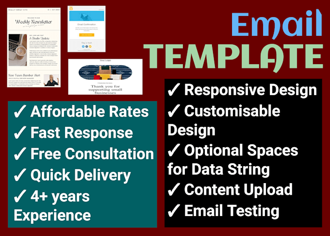 Create a responsive and customizable email template by Subham59036 | Fiverr