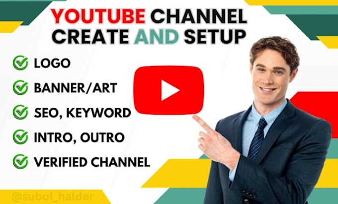 Create and setup youtube channel by Harbidex_pop | Fiverr