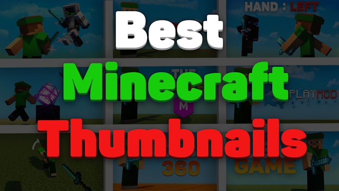 Make you the best minecraft thumbnails by Unwarmed | Fiverr