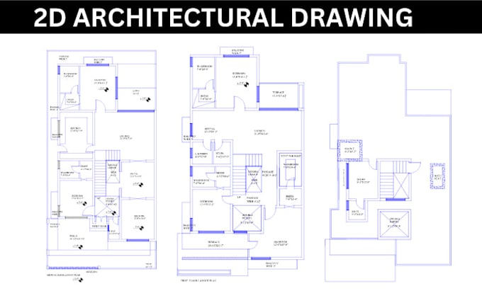 Draw and redraw 2d architectural drawings by Taanishag | Fiverr