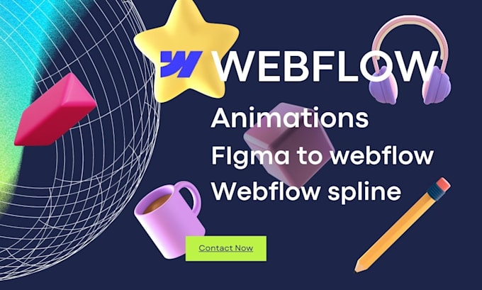 Design webflow animation website, figma to 3d webflow spline by Dev_abayomi2 | Fiverr