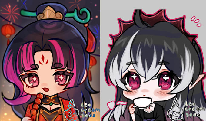 Chibi art digital commission by Creamsodastudio | Fiverr