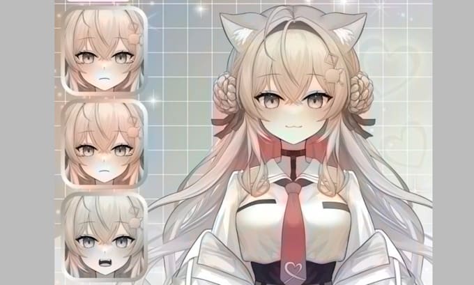 Pngtuber vtuber avatar model png tubber vtuber cartoon character for ...