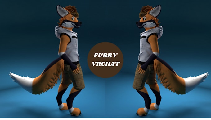 Draw vtuber vrchat avatar, furry avatar, 3d fursona custom vrchat, vr ...