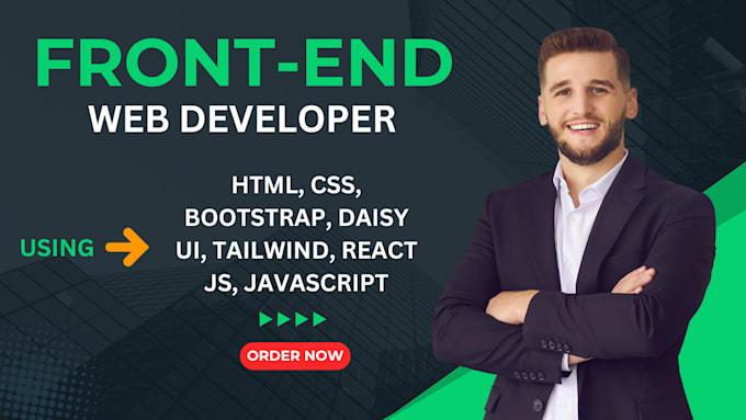 Build Front End Web Developer Using React Js Html Css And Javascript