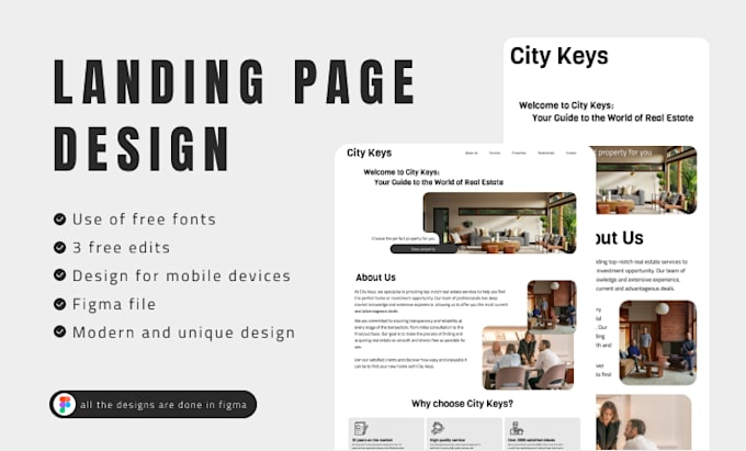 Create a modern and attractive landing page design using figma by ...