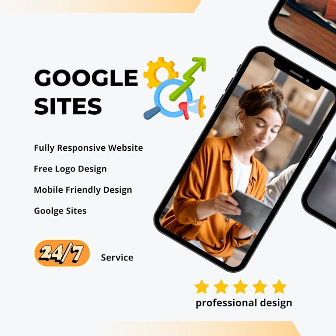 Prepare professional sit,logo and content using google sites by ...