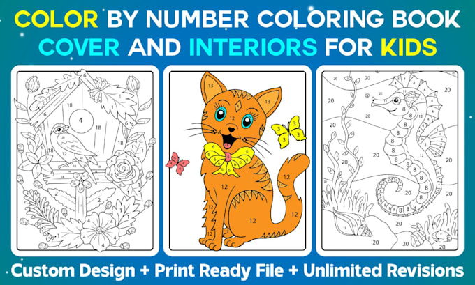 Create custom color by number pages for kids by Ratonmali24 | Fiverr