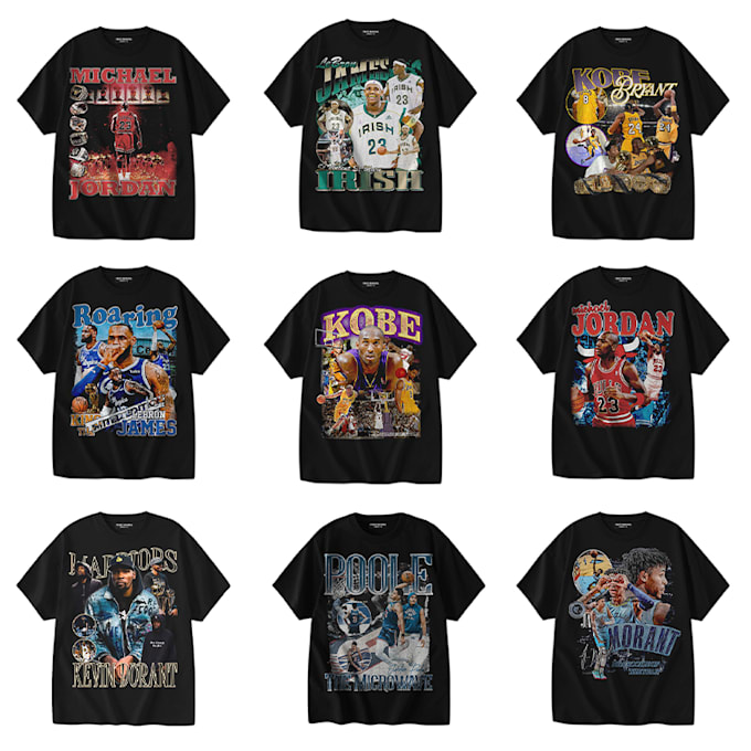 Do nba bootleg tshirt design for you by Sammyaltman191 | Fiverr
