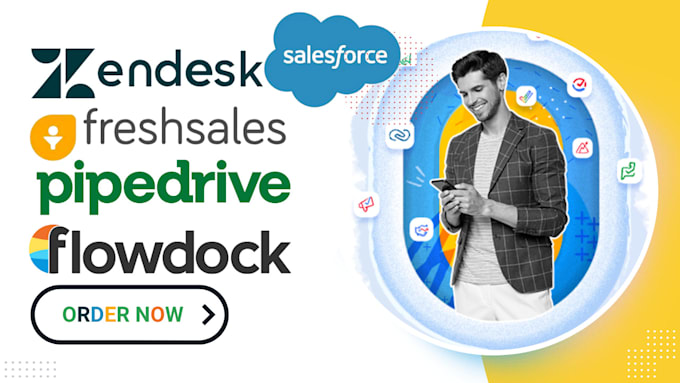 Setup automate integrate your zendesk freshsales flowdock salesforce pipedrive by Crm_innovate ...