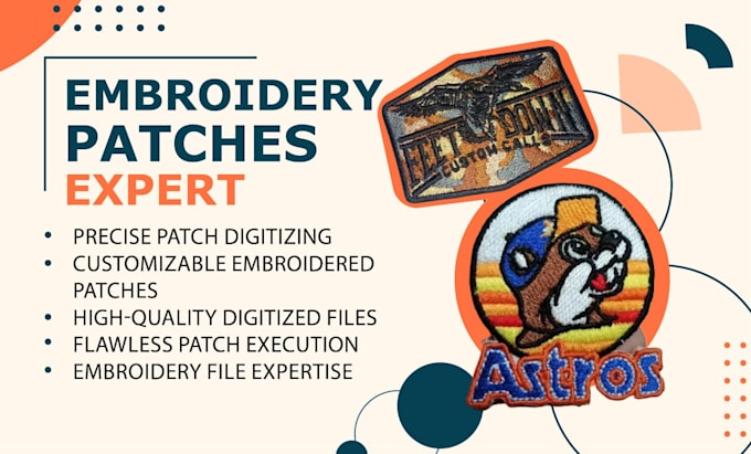 Make custom patches hq machine embroidery, logo digitization expert ...