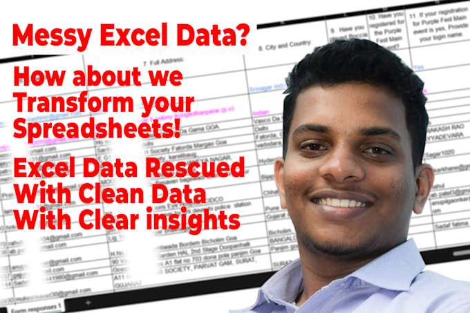 Clean, format and split excel data with pivot table and lookup functions by Excel_rishubh | Fiverr