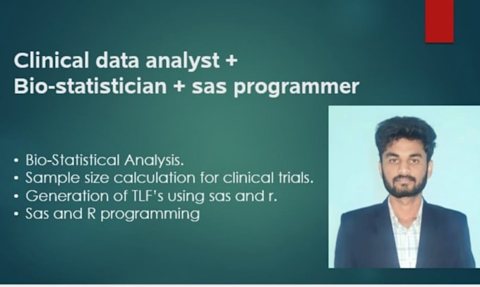 Do biostatistical analysis using sas and rstudio by Vishalk76 | Fiverr