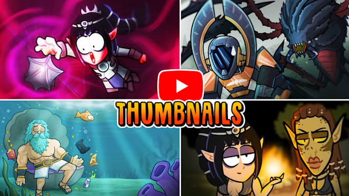 Draw cartoon youtube thumbnail by Chimaruemotes | Fiverr