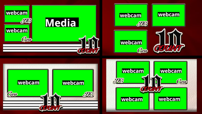 Design custom broadcast overlays for podcasts and streams by Fra44n ...