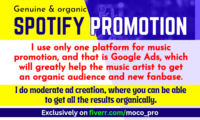 Create ads to promote your spotify music by Moco_pro | Fiverr
