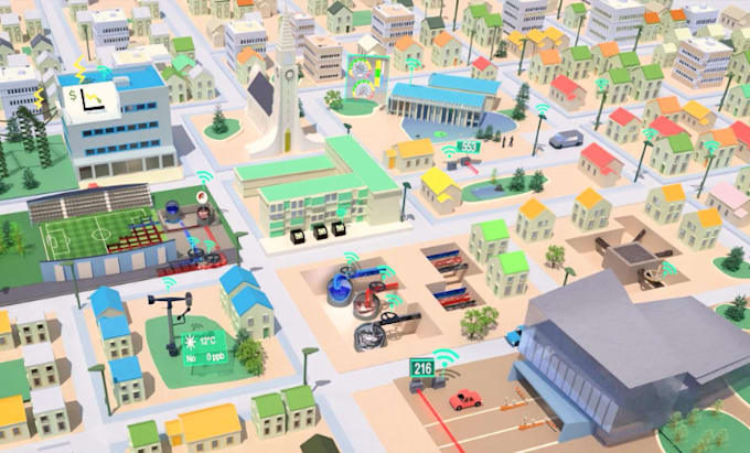 Create stunning 3d isometric animation video isometric video isometric ...