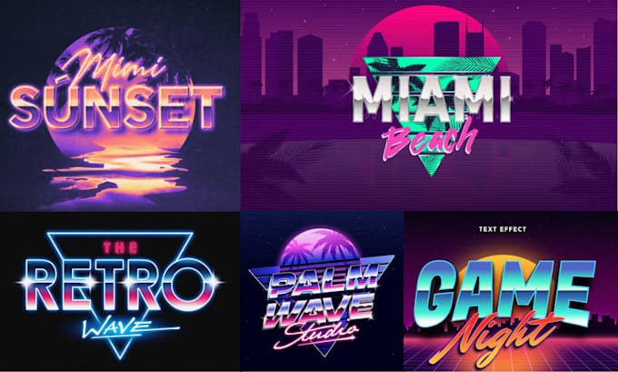 retrowave text