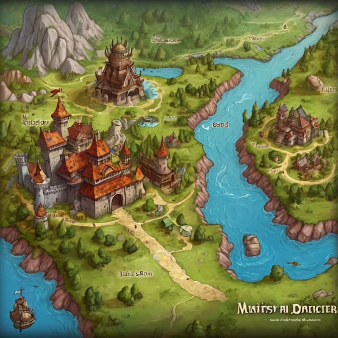Make a fantasy map for your dnd campaigns, games by Sunileduoy | Fiverr